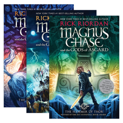 英文版 Magnus Chase and the Gods of Asgard 阿斯嘉末日系列3册 夏日之剑 雷神战锤 幽冥之船 Rick Riordan 英文版 进口原版书籍