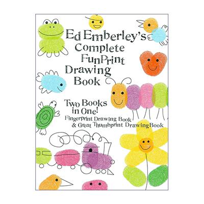 英文原版 Ed Emberley's Complete Funprint Drawing Book 跟着安柏利大师学画画 趣味手印画全集 英文版 进口英语原版书籍