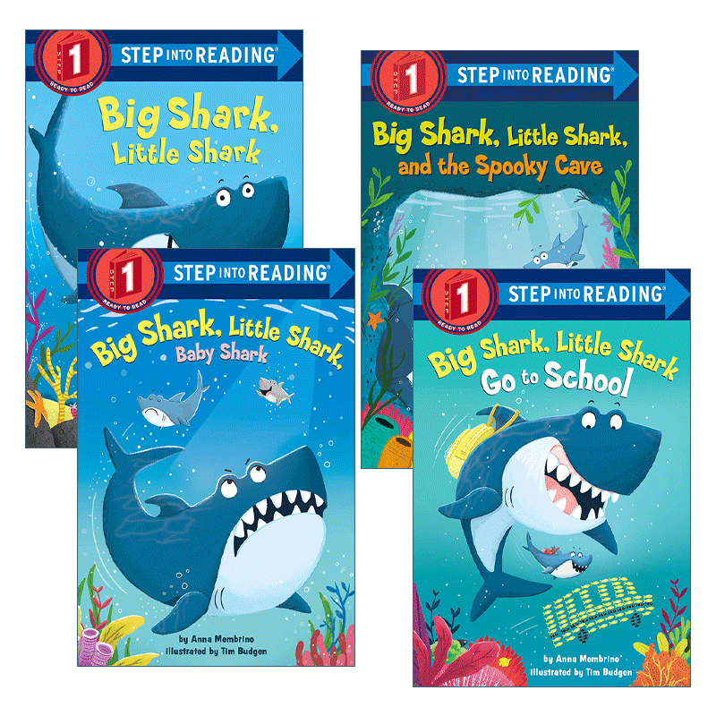 英文原版大鲨鱼小鲨鱼系列