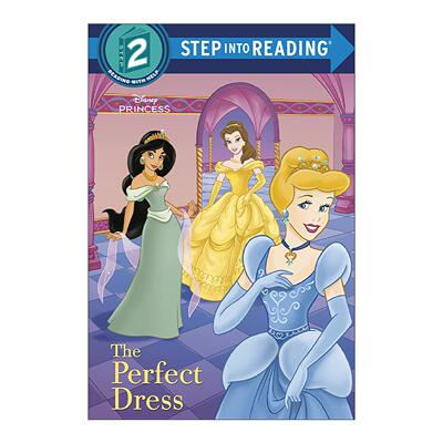 英文原版 Step into Reading 2 The Perfect Dress Disney Princess 美丽的礼服 迪士尼公主系列 同名电影改编 进口英语原版书籍