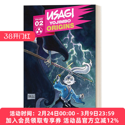 英文原版 Usagi Yojimbo Origins Vol.2 Wanderer's Road 兔子起源系列2 流浪者之路 兔子浪人 兔子武士 英文版 进口英语原版书籍