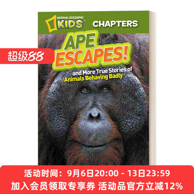 英文原版 National Geographic Kids Chapters Ape Escapes 国家地理儿童章节书 猿猴逃跑 英文版 进口英语原版书籍