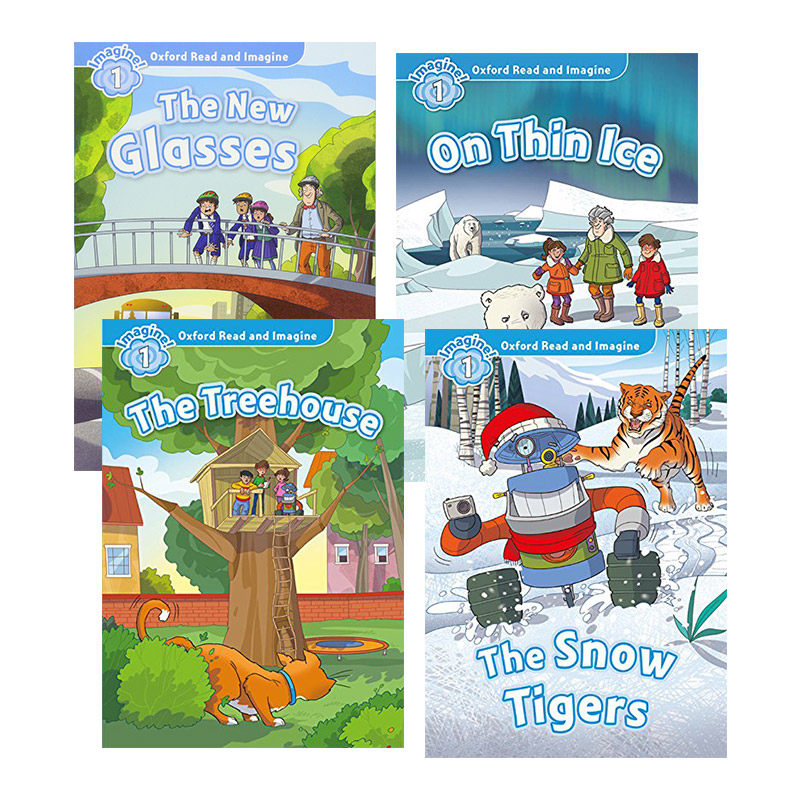 牛津阅读与想象1级别4册英文原版 Oxford Read and Imagine 1牛津小学少儿英语分级阅读绘本英文版进口原版书籍 Paul ...