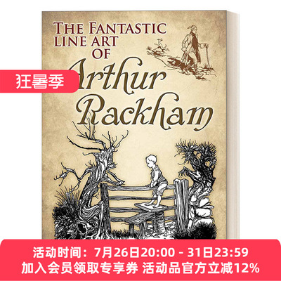 英文原版  The Fantastic Line Art of Arthur Rackham 亚瑟·拉克姆的奇妙线条艺术 插画作品集 爱丽丝梦游仙境 进口英语原版书籍