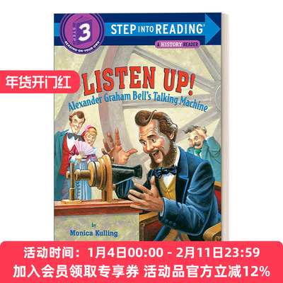 英文原版 Step into Reading 3 - Listen Up Alexander Graham Bell's Talking Machine听好了亚历山大格雷厄姆贝尔的会说话的机器