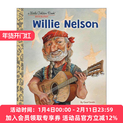 英文原版 Willie Nelson Little Golden Book Biographies 威利·纳尔逊传记 兰登书屋精装小金书 英文版 进口英语原版书籍