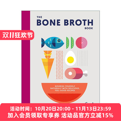 英文原版 The Bone Broth Book 骨汤全书 用美味疗愈食谱自然滋养身心 精装 英国骨汤品牌 Freja Bone Broth 英文版 进口英语原版