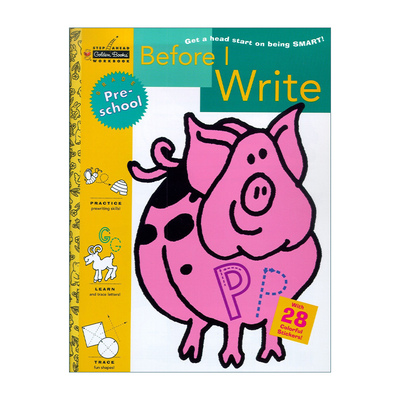 英文原版 Before I Write 兰登书屋美国学前儿童练习册 写字入门控笔训练 含贴纸 Preschool Step Ahead 系列 英文版 进口英语书籍