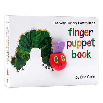 好饿的毛毛虫 手偶书 英文原版绘本 The Very Hungry Caterpillar Finger Puppet Book 纸板书 艾瑞卡尔 英文版 进口英语原版书籍
