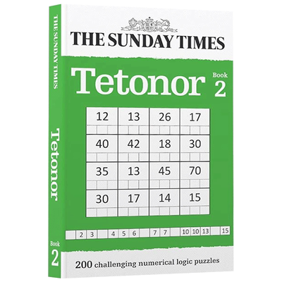 200道具有挑战性的数字逻辑谜题2 英文原版 The Sunday Times Tetonor Book 2 200 challenging numerical logic puzzles 进口书