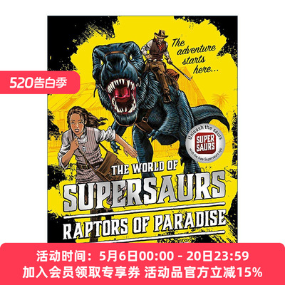 英文原版 The World of Supersaurs Raptors of Paradise 超级恐龙之迅猛龙男孩 儿童奇幻冒险小说 英文版 进口英语原版书籍