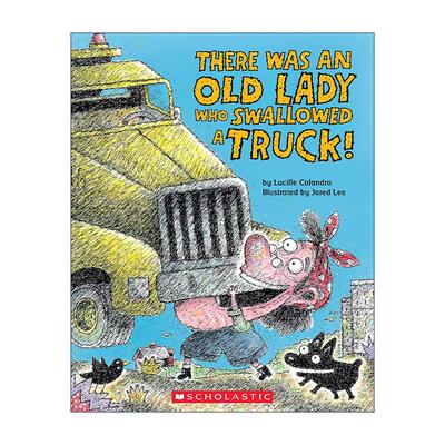 英文原版 There Was An Old Lady Who Swallowed a Truck 有个老婆婆吞了卡车 绘本 英文版 进口英语原版书籍