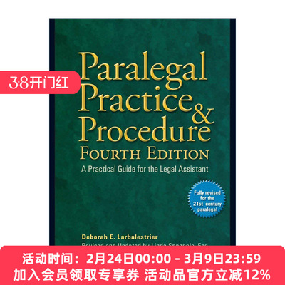 英文原版 Paralegal Practice and Procedure 律师助理实践与程序 第四版 法律助理实用指南 Deborah E. Larbalestrier 英文版