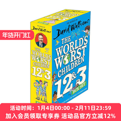 英文原版 The World of David Walliams the World's Worst Children Box Set 大卫威廉姆斯 世界上糟糕的孩子系列三册盒装