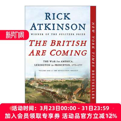 英文原版 The British Are Coming 英国人来了 美国战争 从列克星敦到普林斯顿 普利策奖得主Rick Atkinson 英文版 进口英语原版书