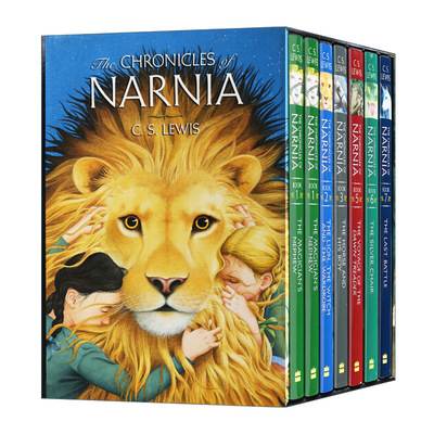 英文原版 The Chronicles of Narnia Hardcover 7-Book Box Set 纳尼亚传奇7本精装盒装 英文版 进口英语原版书籍