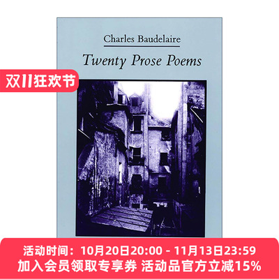 英文原版 Twenty Prose Poems 二十首散文诗 恶之花作者Charles Baudelaire 法国诗集 英文版 进口英语原版书籍