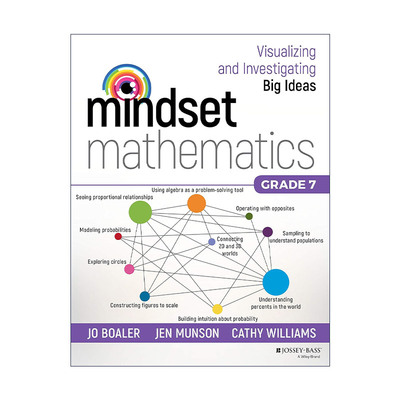 英文原版 Mindset Mathematics Grade 7 思维数学 可视化和研究大观念 七年级 斯坦福大学教授Jo Boaler 英文版 进口英语原版书籍