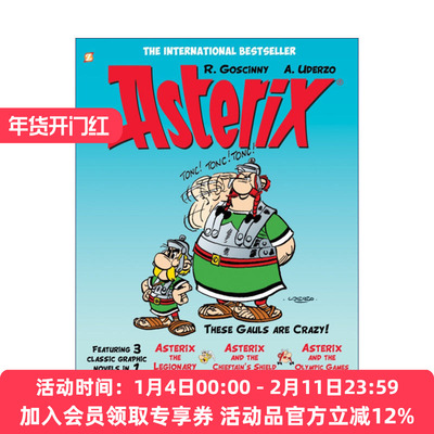 英文原版 Asterix Omnibus #4 高卢英雄历险记 10-12 合订本 卷四 英文版 进口英语原版书籍