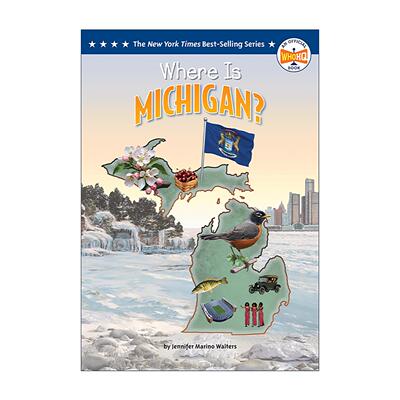 英文原版 Where Is Michigan Who HQ The 50 States 密歇根州在哪里 儿童科普百科 英文版 进口英语原版书籍