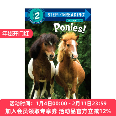小马 英文原版 Step into Reading 2 Ponies 英文版 进口英语原版书籍