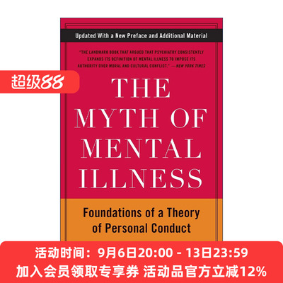 英文原版 The Myth of Mental Illness 精神疾病的神话 纽约州立大学精神病学教授Thomas S. Szasz博士 英文版 进口英语原版书籍