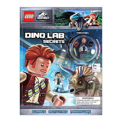 英文原版 LEGO Jurassic World Dino Lab Secrets 乐高侏罗纪世界 恐龙实验室的秘密 带小玩偶 英文版 进口英语原版书籍