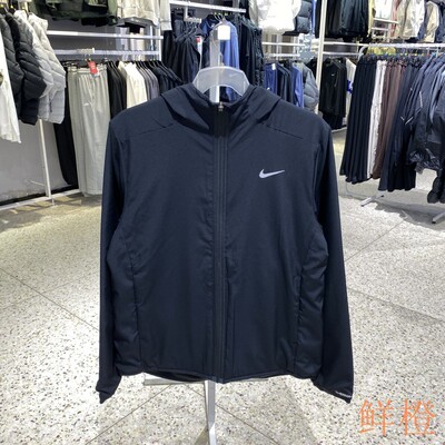 正品NIKE耐克简约保暖男运动休闲连帽抓绒梭织夹克外套IO9193-010
