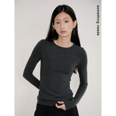 塑形美衣！黄油感圆领T恤上衣