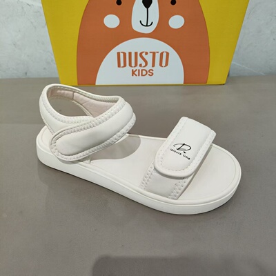 大东女童凉鞋2025夏新款时尚休闲软底平底魔术贴软面沙滩鞋1623