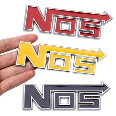 NOS氮气加速改装金属车贴  3D立体车身后尾箱贴 汽车性能装饰贴标
