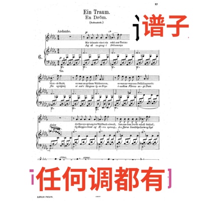 原件bD ein traum en drom 3伴奏谱正谱声乐