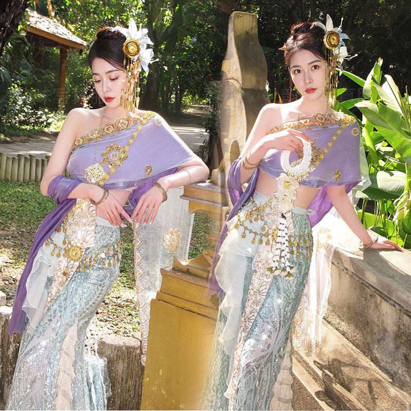 2026新款西双版纳民族拍照旅拍云南超仙服装个人写真傣族摄影服饰