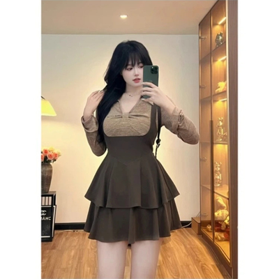 蛋糕裙胖MM遮肚子显瘦短裙子