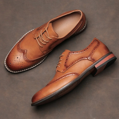 Mens Dress Shoes Classic Formal Business Cap Toe Derby Shoes
