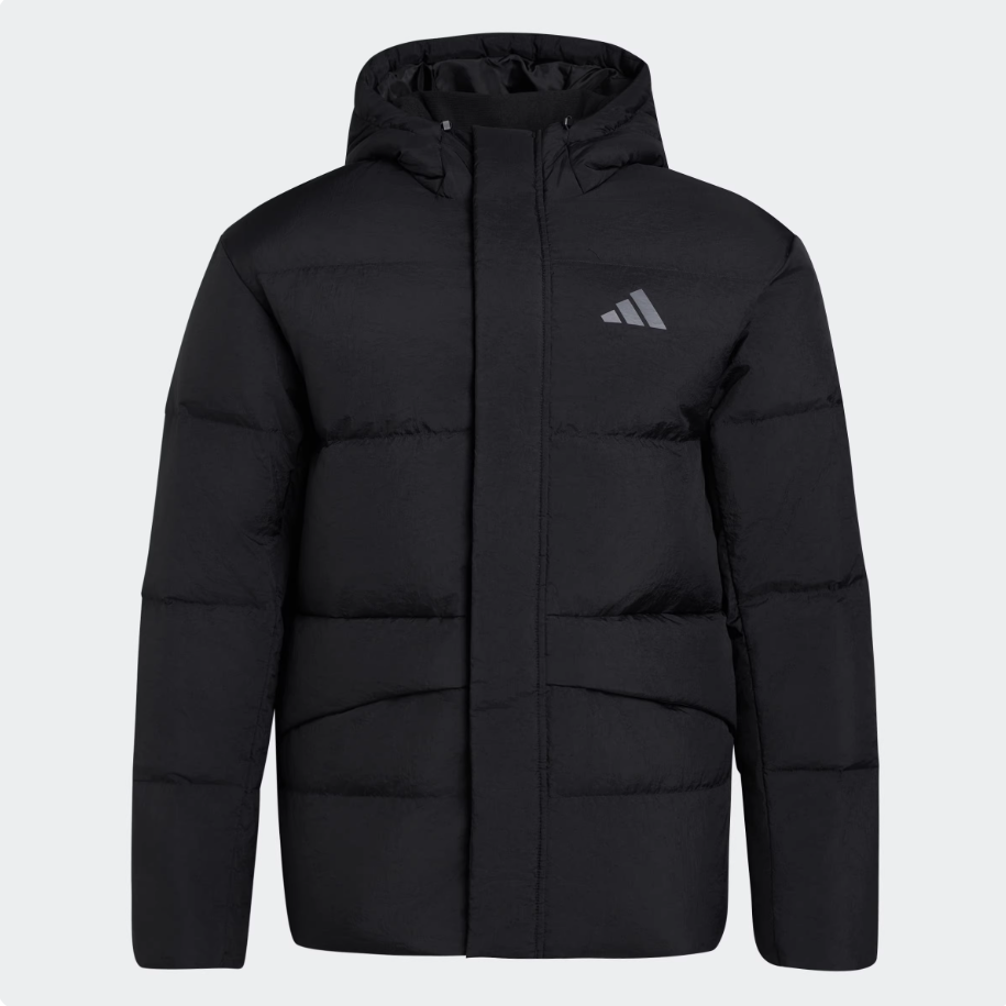 Adidas/阿迪达斯男子休闲600蓬鸭绒拒水保暖连帽运动羽绒服KQ5519