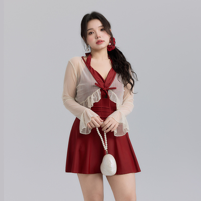 泳衣女大码胖mm纯欲风性感显瘦