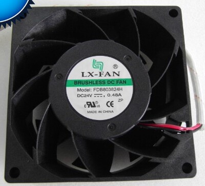 全新现货 LX-FAN风机 FDB803824H 8038 24V 0.48A 2线 变频器风扇