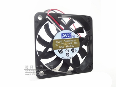 AVC 6010 12V 6CM 6厘米 3线 大风量 暴力 机箱风扇 DA06010B12U