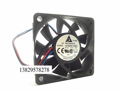 6015 6CM 6厘米 12V 0.17A 3线 CPU 电源机箱风扇 AFB0612MC