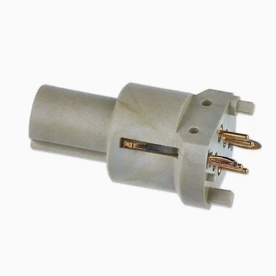 21033812418 圆形连接器4POS插件母插口焊接镀金通孔