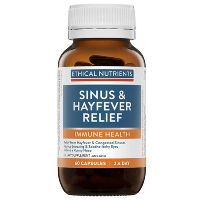 澳洲直邮 Ethical Nutrients鼻窦焱花粉过敏缓解HAYFEVER胶囊60粒