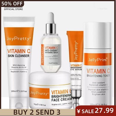VC Skin Care Set Whitening Cream Cleaning Glowing Moisturizr