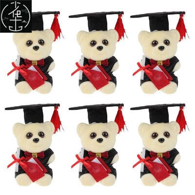 6Pcs Graduation Season Bouquet Bear Accessory Lovely Bear Bo