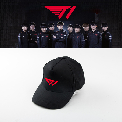 SKTelecom T1战队周边faker同款队服鸭舌棒球帽粉丝应援印花男女