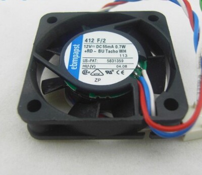 全新原装ebmpapst风机 412F/2 DC12V 0.055A 0.7W 4010 散热风扇