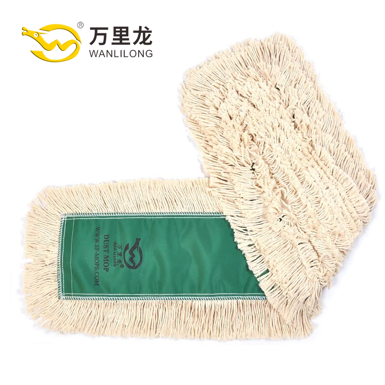 万里龙7A抗菌平板尘推罩酒店商场医院工厂通用替换加厚棉线拖布头