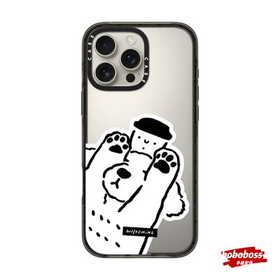 case源厂！ 艺术家联名系列 咖啡狗狗 magsafe适用iPhone17/16/15/14/13/Pro/Max防摔透明磁吸手机壳