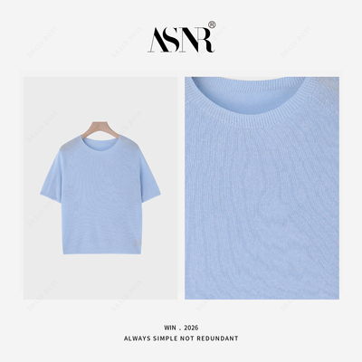 BRAID丨天丝&亚麻·糖果色圆领无缝短袖上衣 DTD006