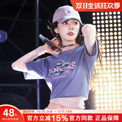 MLB男女情侣复古胶片凉感T恤